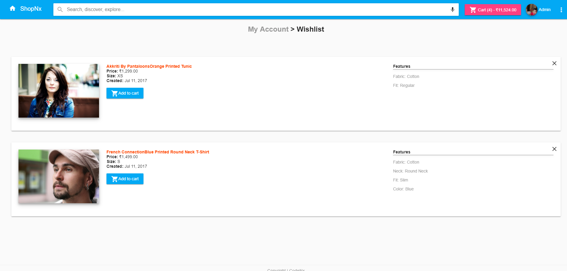ShopNx - Angular8 Single Page Shopping Cart Application by itswadesh